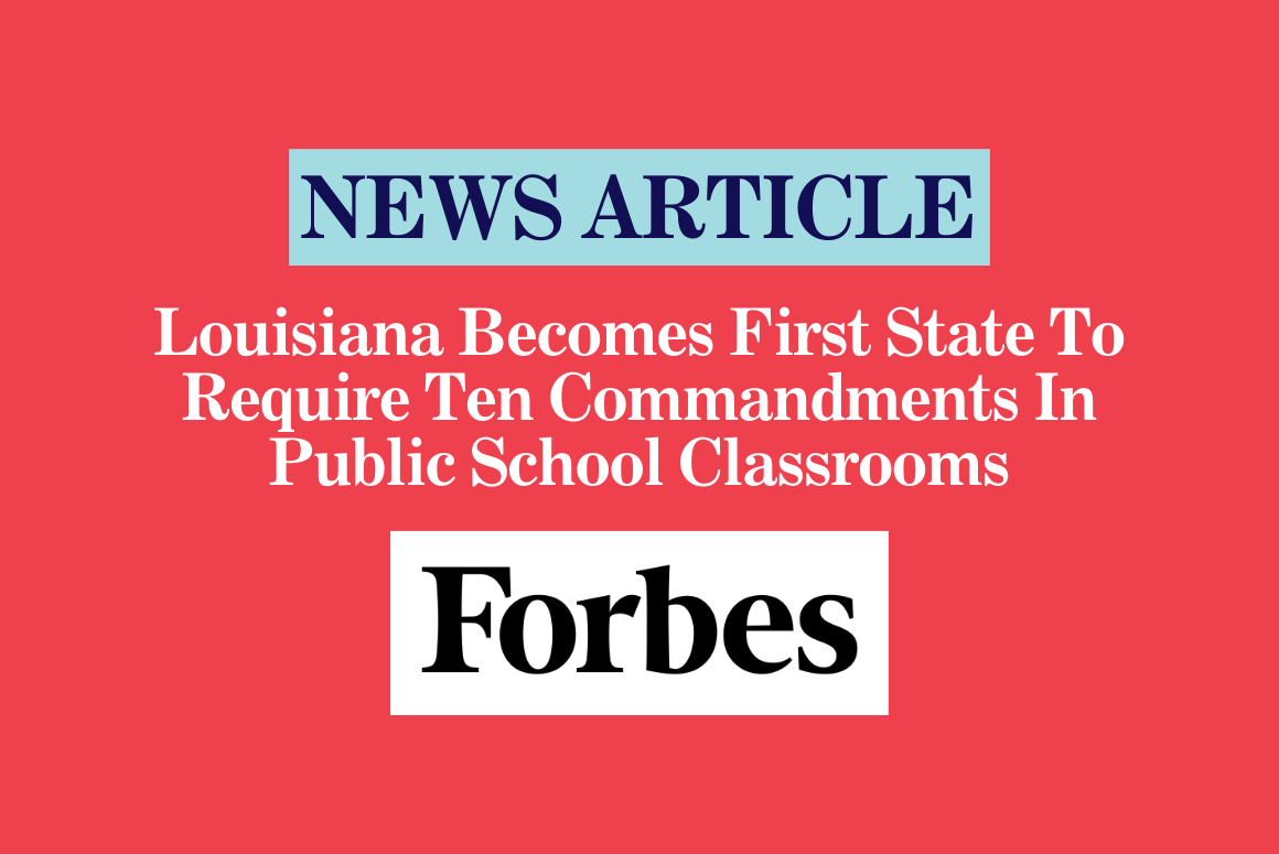 Louisiana Becomes First State To Require Ten Commandments In Public ...